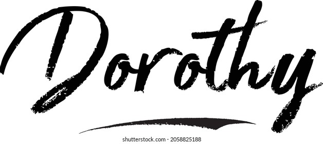 Dorothy Vector Brush Typography Text Stock Vector (Royalty Free ...