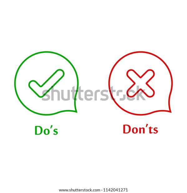 Dos Donts Signs Stock Vector (Royalty Free) 1142041271