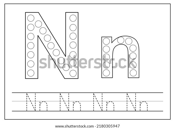 Dot Dot Alphabet Letters Kids Learning: เวกเตอร์สต็อก (ปลอดค่าลิขสิทธิ์ ...