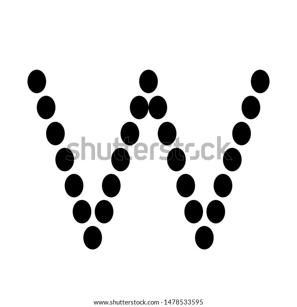 Dot Alphabet Make Circle Letter W Stock Vector (Royalty Free ...