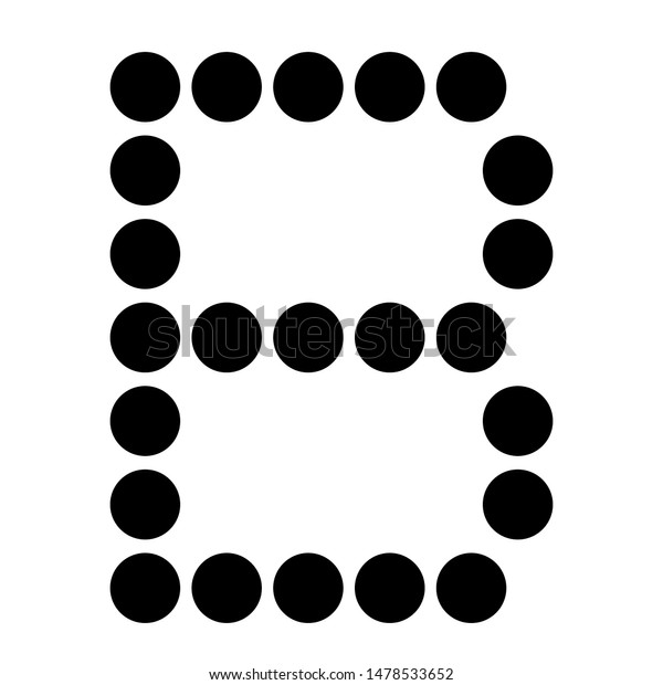 Dot Alphabet Make Circle Letter B Stock Vector (Royalty Free ...