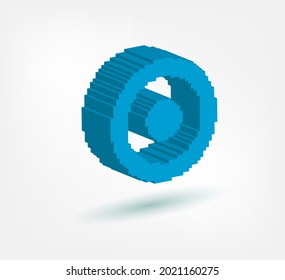 360 Isometric pixels circle Images, Stock Photos & Vectors | Shutterstock