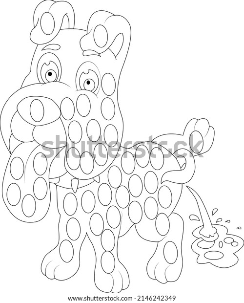 Dot Coloring Page Dot Coloring Book Stock Vector (Royalty Free ...