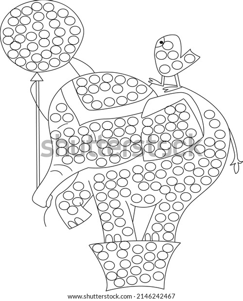 Dot Coloring Page Dot Coloring Book Stock Vector (Royalty Free ...