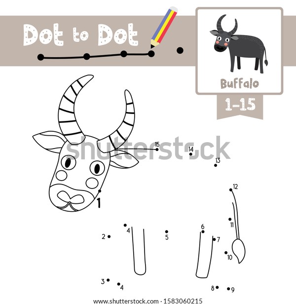 Dot Dot Educational Game Coloring Book Stock Vector (Royalty Free ...