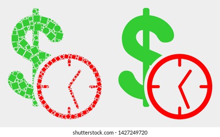 Dot Flat Dollar Credit Time Icons Stock Vector (Royalty Free ...