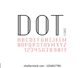 Dot Font Vector Alphabet Letters Numbers Stock Vector (Royalty Free ...