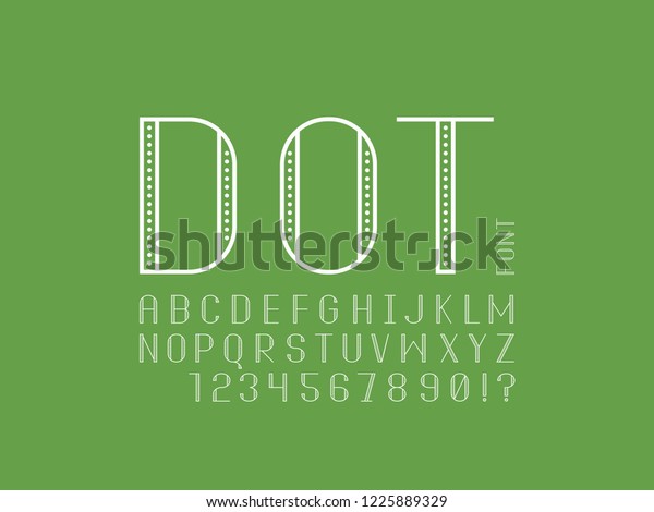 Dot Font Vector Alphabet Letters Numbers Stock Vector (Royalty Free ...