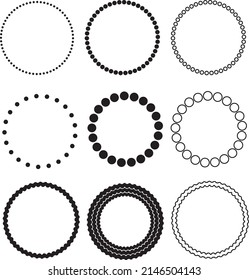 Dot Frame Vector Clipart Silhouette Stock Vector (Royalty Free ...