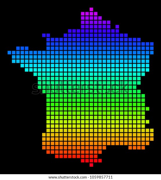 Dot France Map Vector Geographic Map Stock Vector (Royalty Free ...
