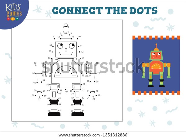 Dot Dot Kids Game Vector Illustration Stock Vector (Royalty Free ...