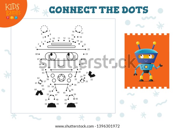Dot Dot Kids Game Vector Illustration Stock Vector (Royalty Free ...