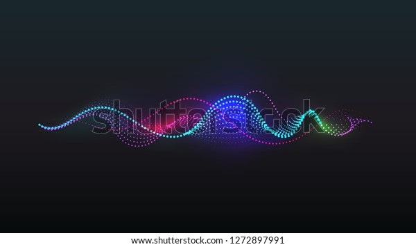 Dot Light Spiral Sound Wave Vector Stock Vector (Royalty Free) 1272897991