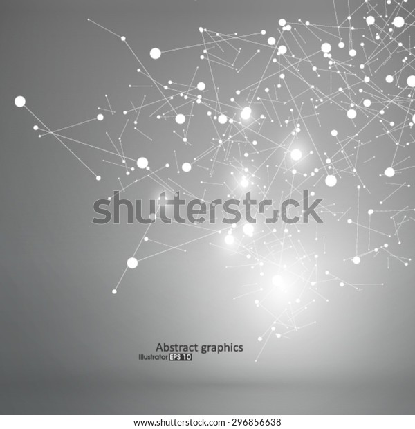 Dot Line Consisting Abstract Graphics Stock Vector (Royalty Free) 296856638