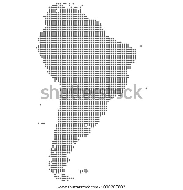 Dot Map South America Vector Eps10 Stock Vector (Royalty Free ...