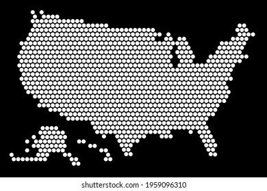 Dot Map United States America Vector Stock Vector (Royalty Free ...
