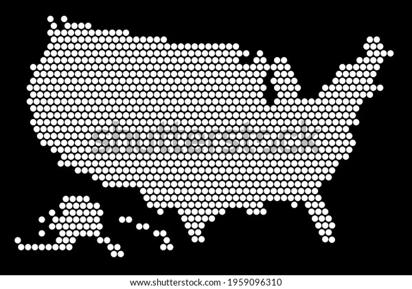 Dot Map United States America Vector Stock Vector (Royalty Free ...