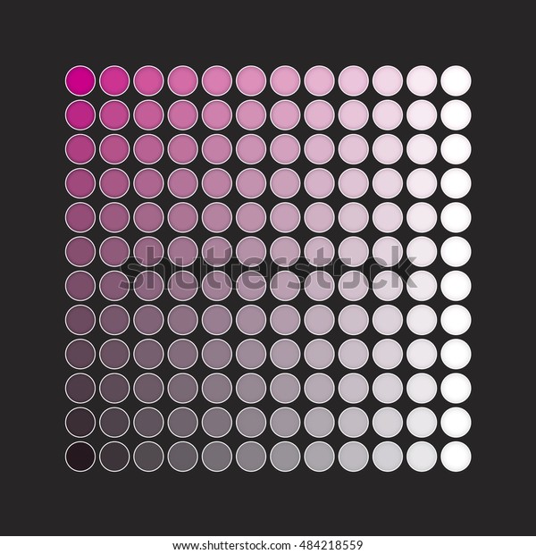 Dot Pattern Cmyk Color Swatches Arranged: vector de stock (libre de ...