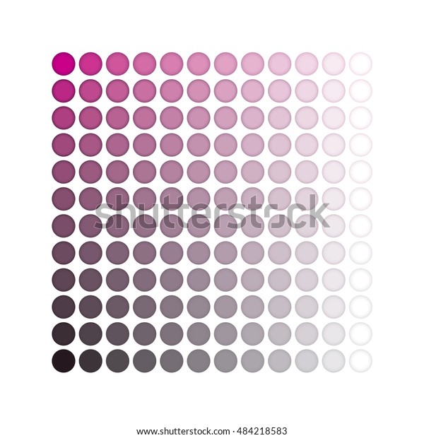 Dot Pattern Cmyk Color Swatches Arranged: vector de stock (libre de ...