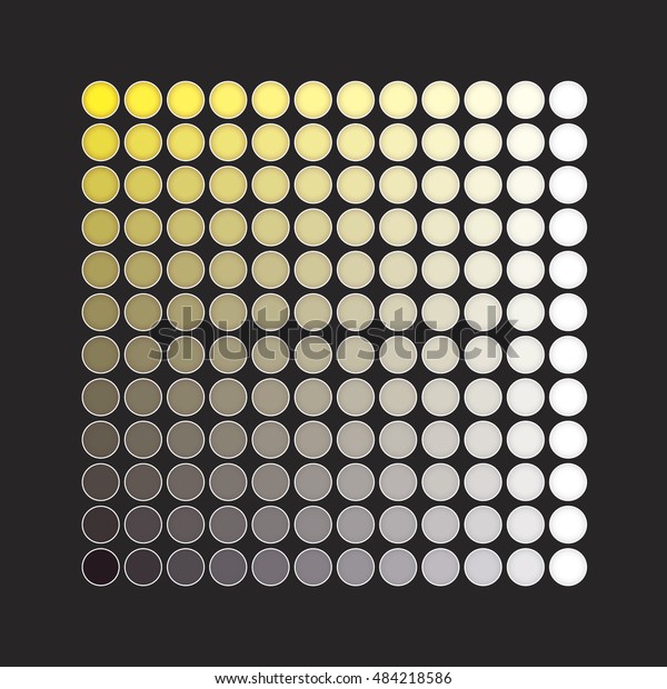 Dot Pattern Cmyk Color Swatches Arranged Stock Vector (Royalty Free ...