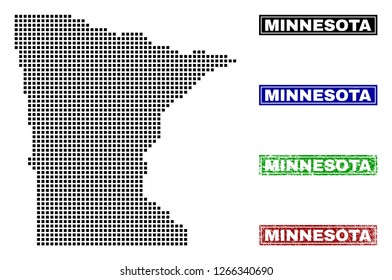 Dot Vector Abstracted Minnesota State Map Stock Vector (Royalty Free ...