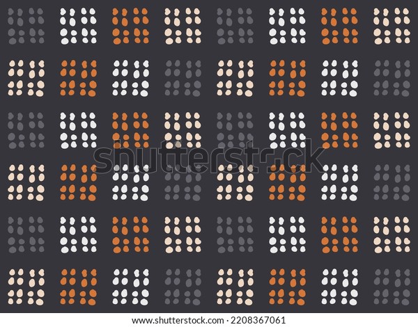 Doted Freehand Pattern Fabric Seamless Pattern Stock Vector (Royalty ...