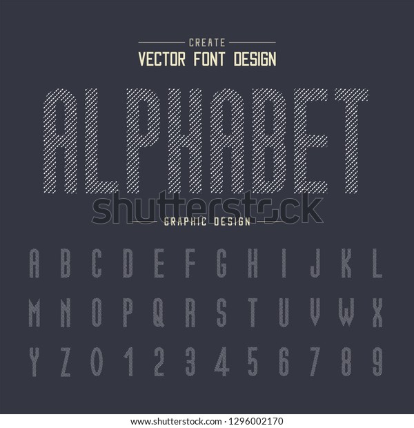 Dotted Font Alphabet Vector Tall Typeface Stock Vector (Royalty Free ...