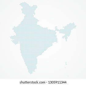 Dotted India Map Stock Vector (Royalty Free) 1305911344 | Shutterstock