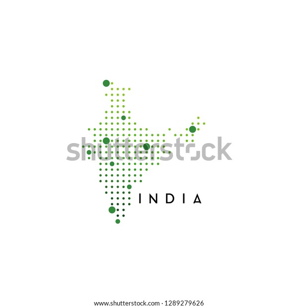 Dotted India Map Logo Design Inspiration Stock Vector (Royalty Free ...