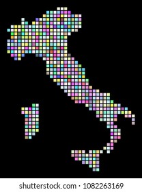 Spectrum Dotted Pixel Italy Map Vector Stock Vector (Royalty Free ...