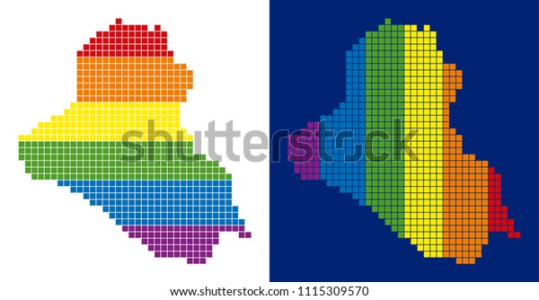 Dotted Lgbt Iraq Map Variants Vector Stock Vector (Royalty Free ...