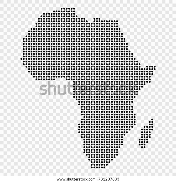 Dotted Map Africa Stock Vector (Royalty Free) 731207833 | Shutterstock