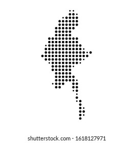 Pixel Map Myanmar Vector Dotted Map Stock Vector (Royalty Free) 776162704