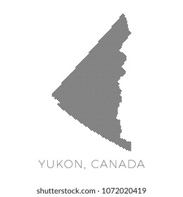 Dotted Map Yukon Canada Graphic Temlate Stock Vector (Royalty Free ...