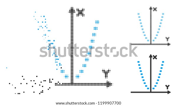 Dotted Parabola Plot Icon Dispersed Dotted Stock Vector (Royalty Free ...