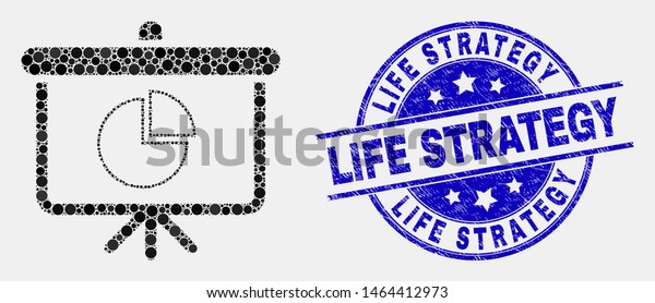 Dotted Pie Chart Demonstration Board Mosaic Stock Vector (Royalty Free ...