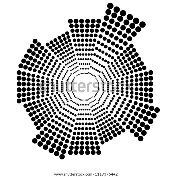 Dotted Radial Motif Concentric Dots Circular Stock Vector (Royalty Free ...