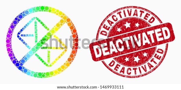 Dotted Rainbow Stop Letter Mosaic Pictogram Stock Vector (Royalty Free ...