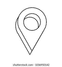 Dotted Shape Location Map Symbol Geography Stock Vector (Royalty Free ...