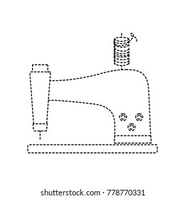 Dotted Shape Sewing Machine Fashion Industry Stock Vector (Royalty Free ...