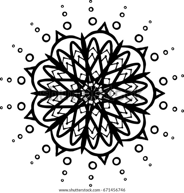 Dotted Spike Mandala Coloring Book Page Stock Vector (Royalty Free ...