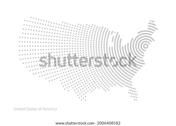 Dotted Style United States Map Dots Stock Vector (Royalty Free ...