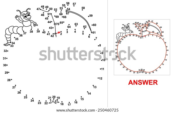 Dottodot Apple Connect All Dots Starting Stock Vector (Royalty Free ...