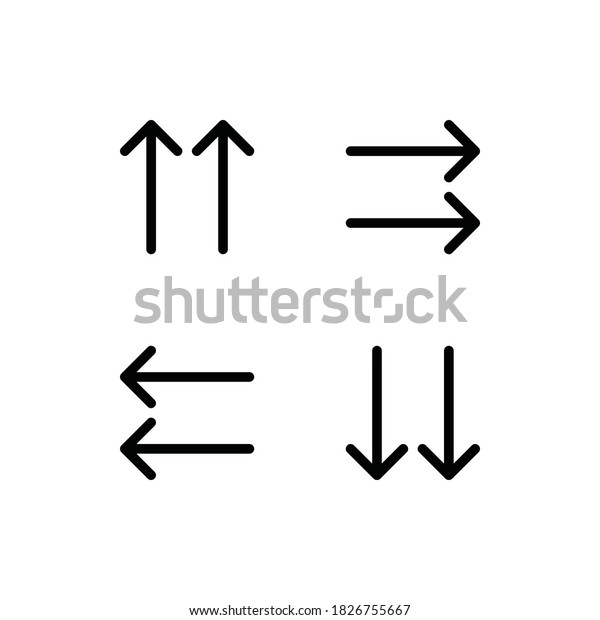 Double Arrow Icon Logo Illustration Vector Stock Vector (Royalty Free ...