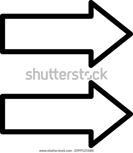 Double Arrow Vector Icon Desing Illustration Stock Vector (Royalty Free ...