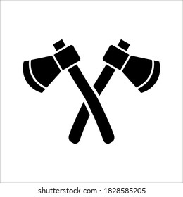 Double Ax Icon On White Background Stock Vector (Royalty Free ...