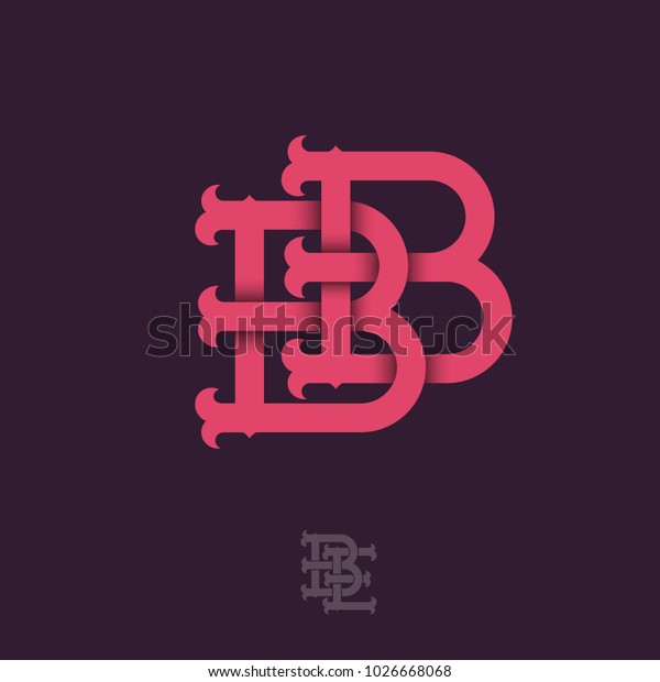 Double B Monogram B B Crossed Stock Vector (Royalty Free) 1026668068