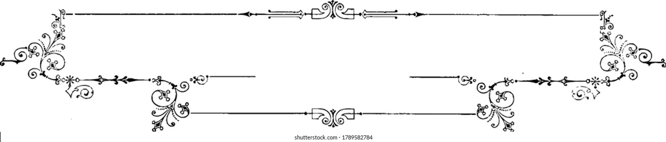 Double Banner Two Banners Regular Repeated Stock Vector (Royalty Free ...