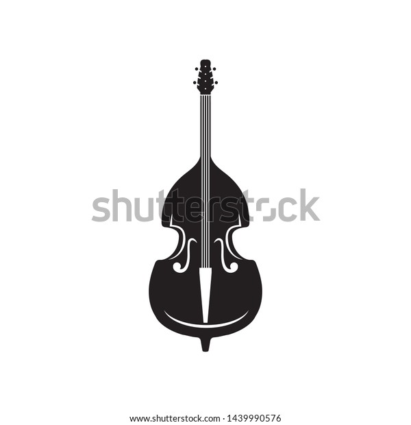 Double Bass Icon Vector Logo Design Stock Vector (Royalty Free) 1439990576