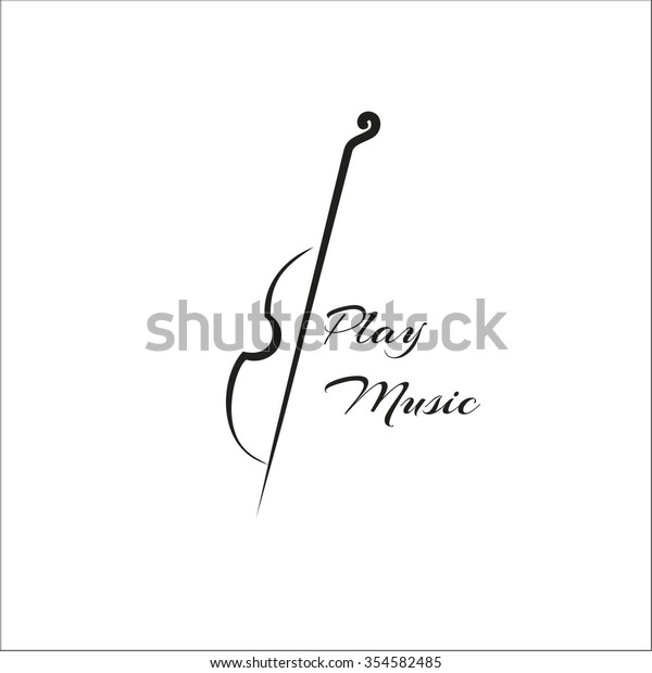 Double Bass Line Art Stock Vector (Royalty Free) 354582485 | Shutterstock